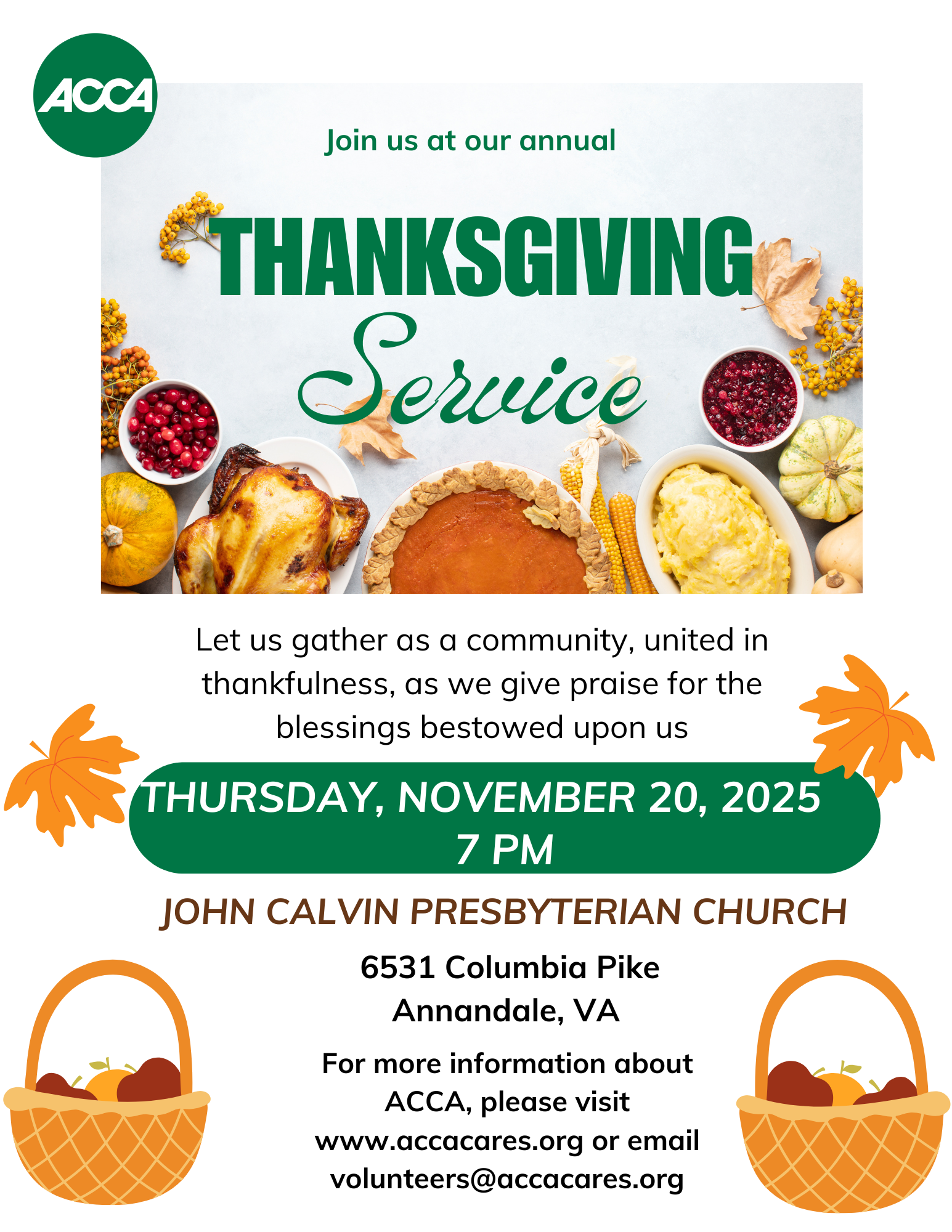 2025 Ecumenical Thanksgiving Service Flyer – ACCA – Annandale Christian ...